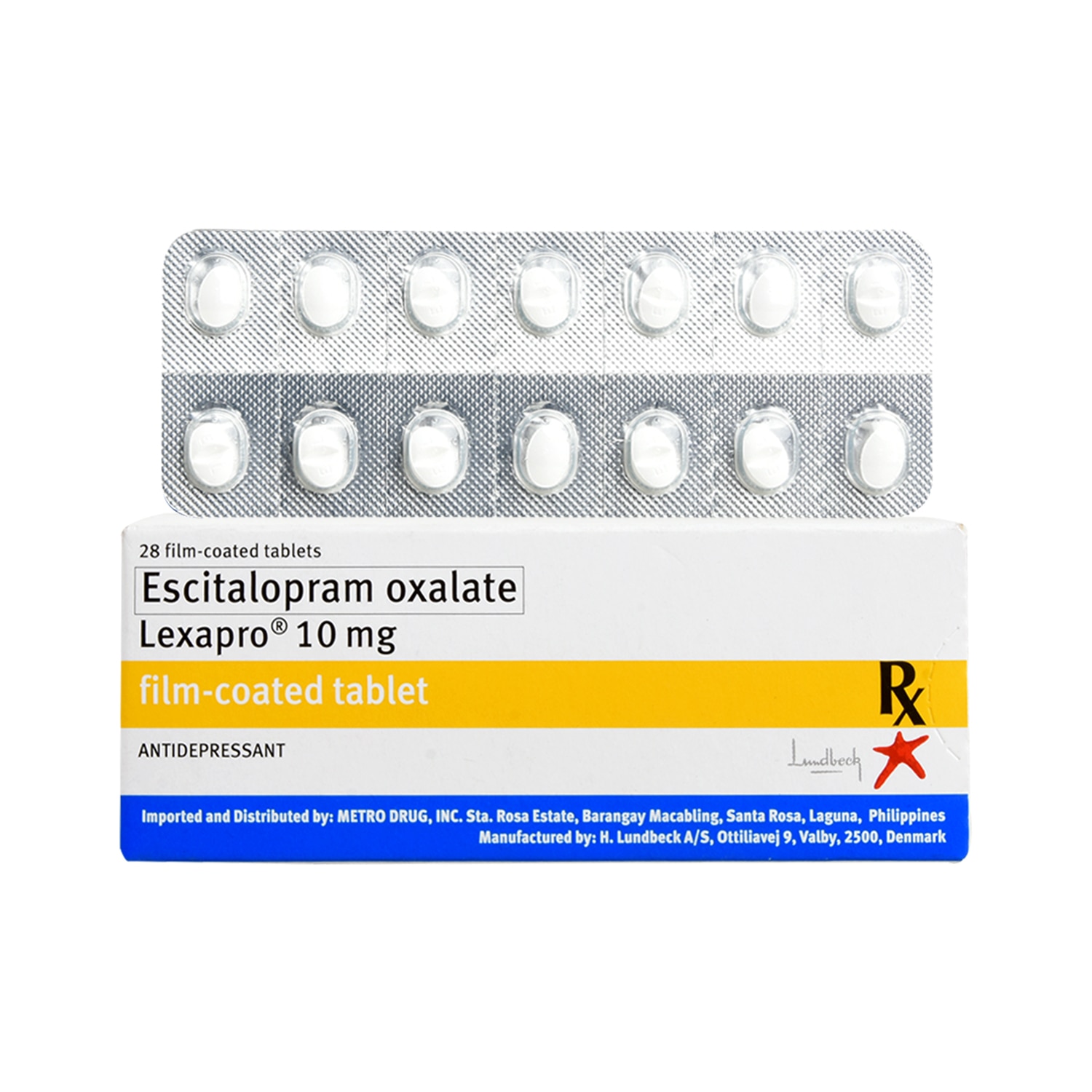 Lexapro Escitalopram Oxalate 10mg 1 Film Coated Tablet [prescription
