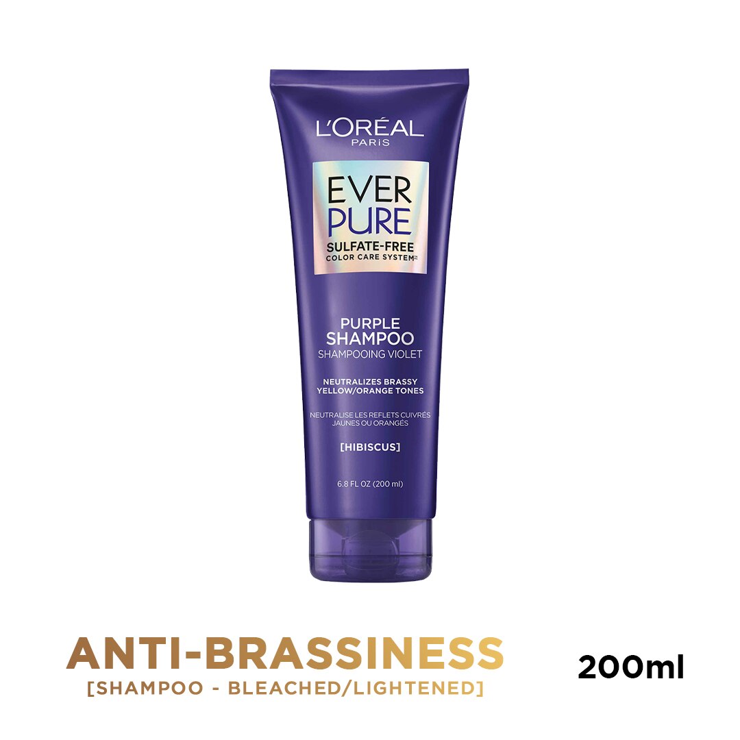 Loreal Everpure Brass Toning Purple Shampoo 200ml [sulfate Free