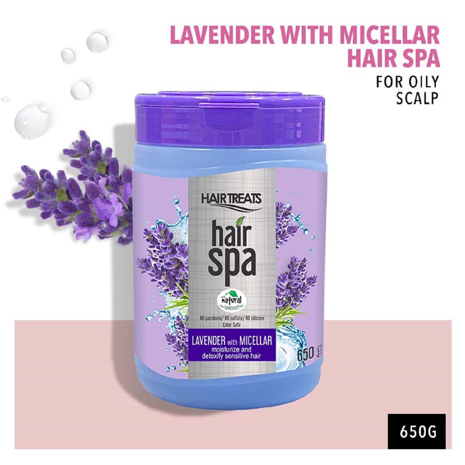 Hair Treats Hair Spa Lavender With Micellar 650g Watsons Philippines