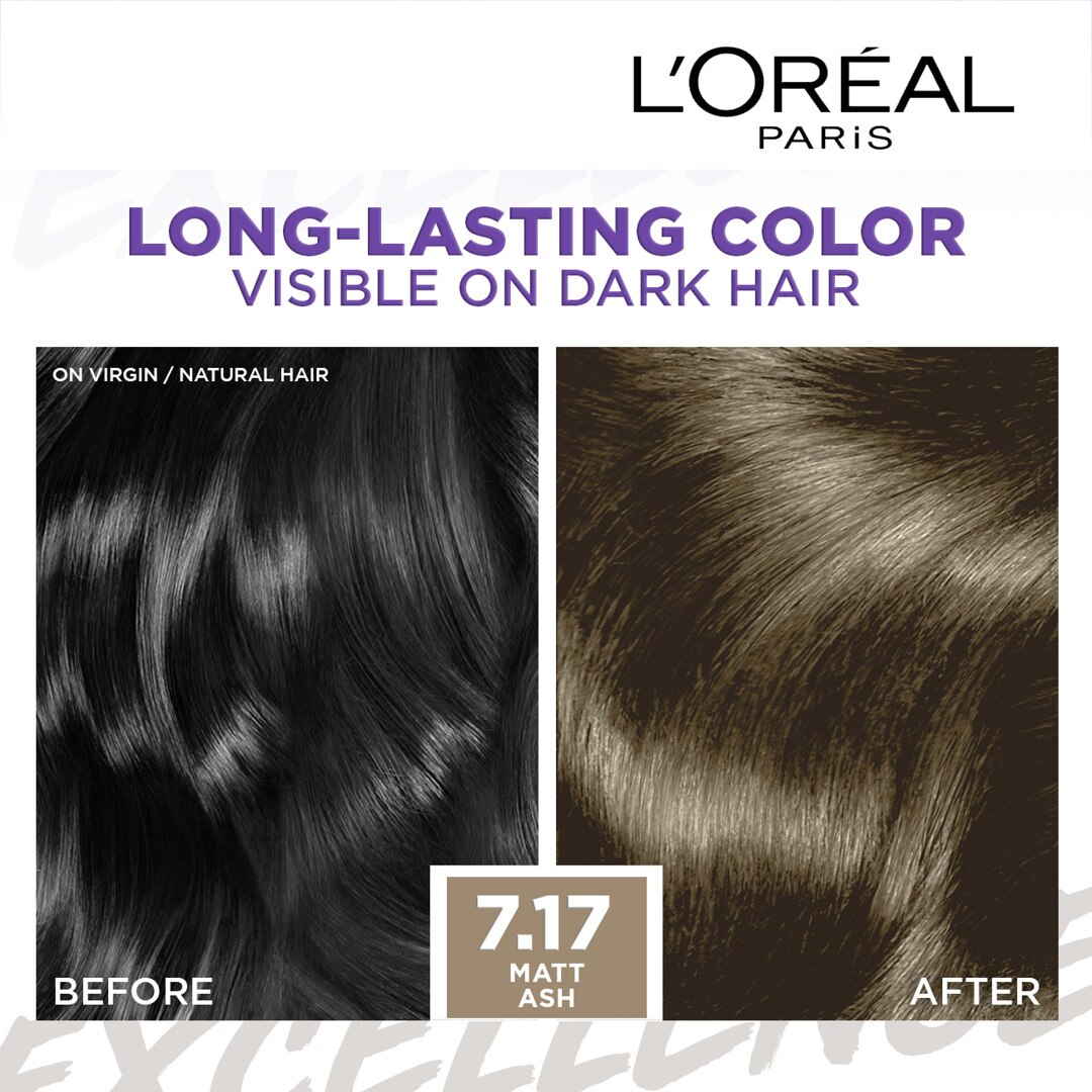 Loreal Excellence Ash Supreme 7 17 Matt Ash With Anti Brass Purple