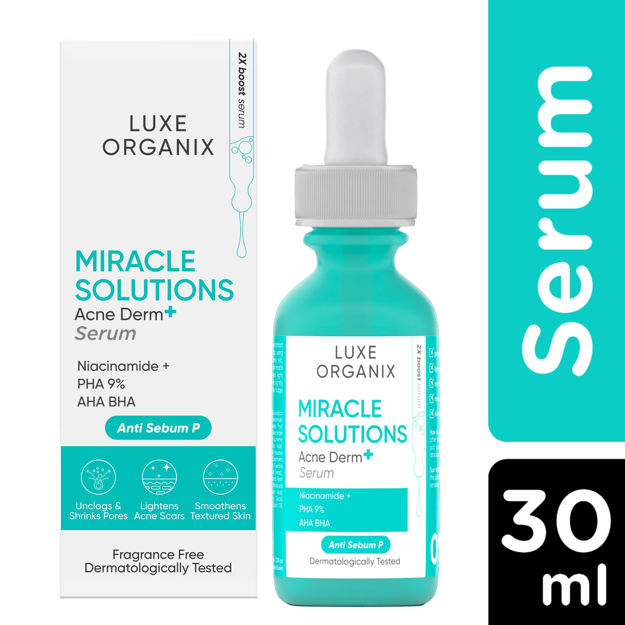 Luxe Organix Luxe Organix Miracle Solutions Aha Bha Serum 30ml