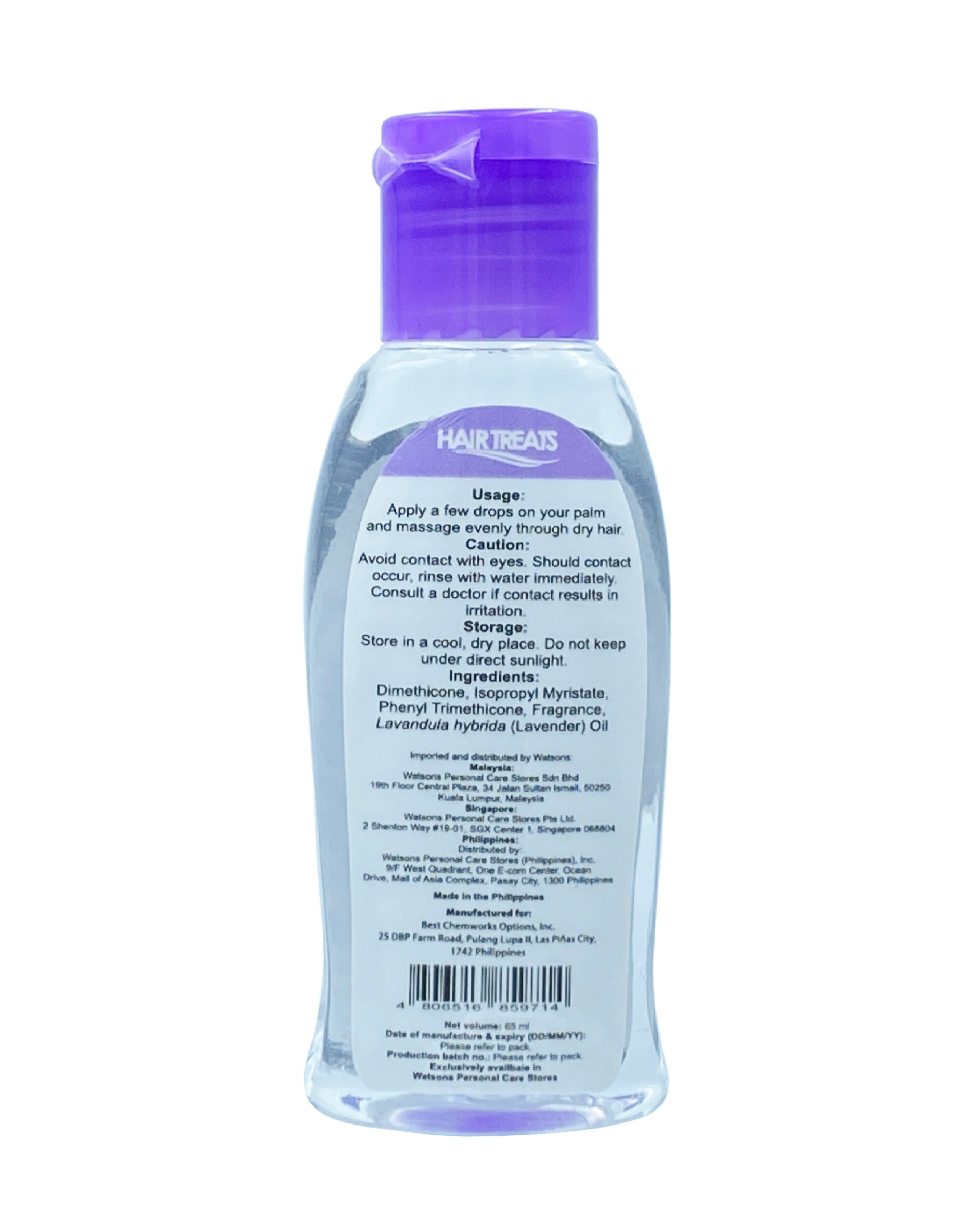 HAIR TREATS, Hair Shine Lavender 65ml | Watsons Philippines HAIR TREATS, Hair Shine Lavender 65ml | Watsons Philippines