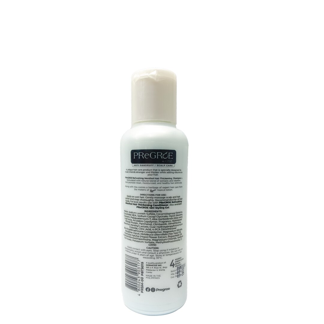 Pregroe Pregroe Menthol 4in1 Hair Tickening And Anti Dandruff Shampoo